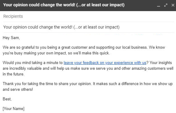 3 Email Templates For Local Businesses Asking For Reviews